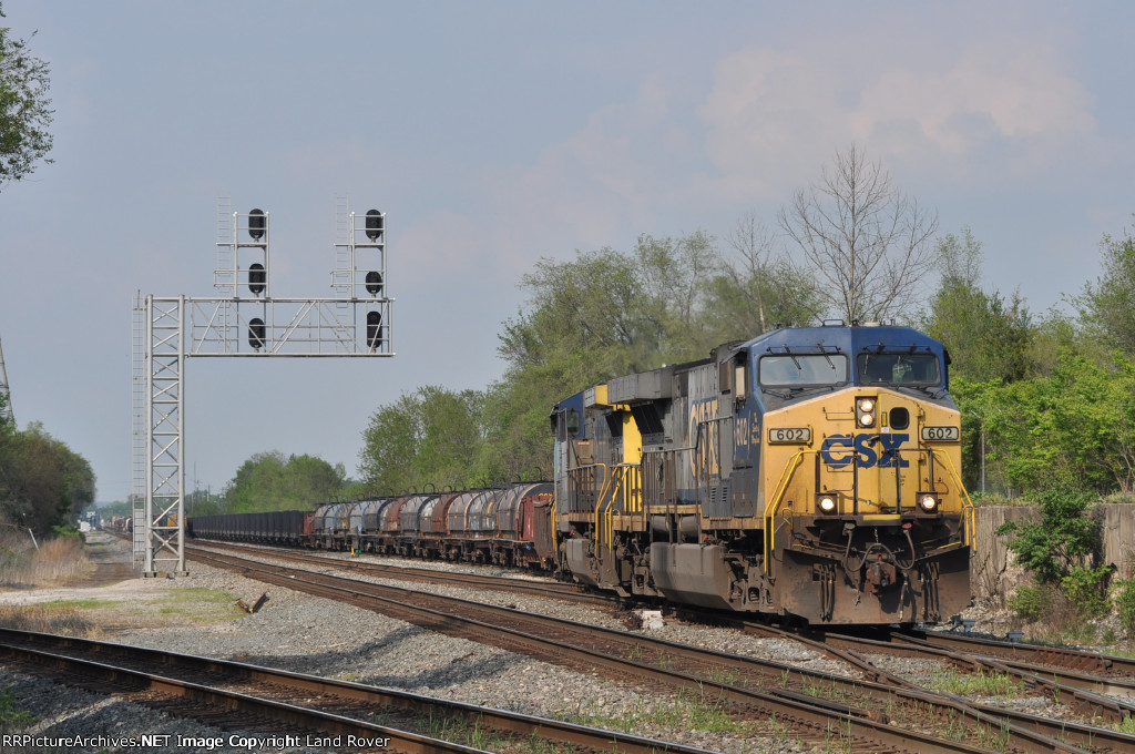 CSXT 602 On CSX K 587 Southbound Out Of The Old Yard